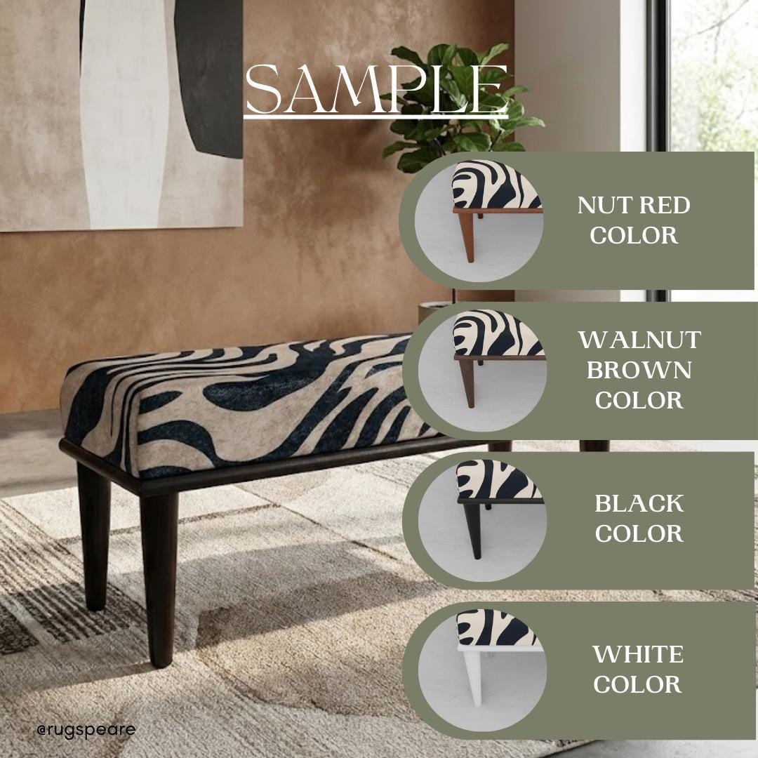 Leopard Print Ottoman Bench: Handmade, Versatile Seating 176 - Etsy