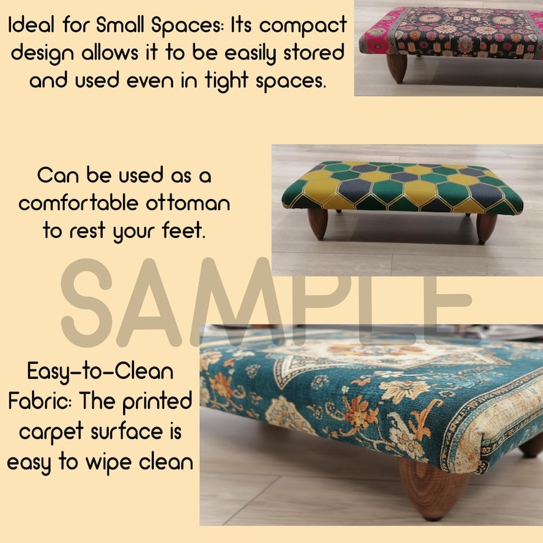 Purple Blue Boho Decor Stepstool, Vibrant Floral Medallion Footstool ...