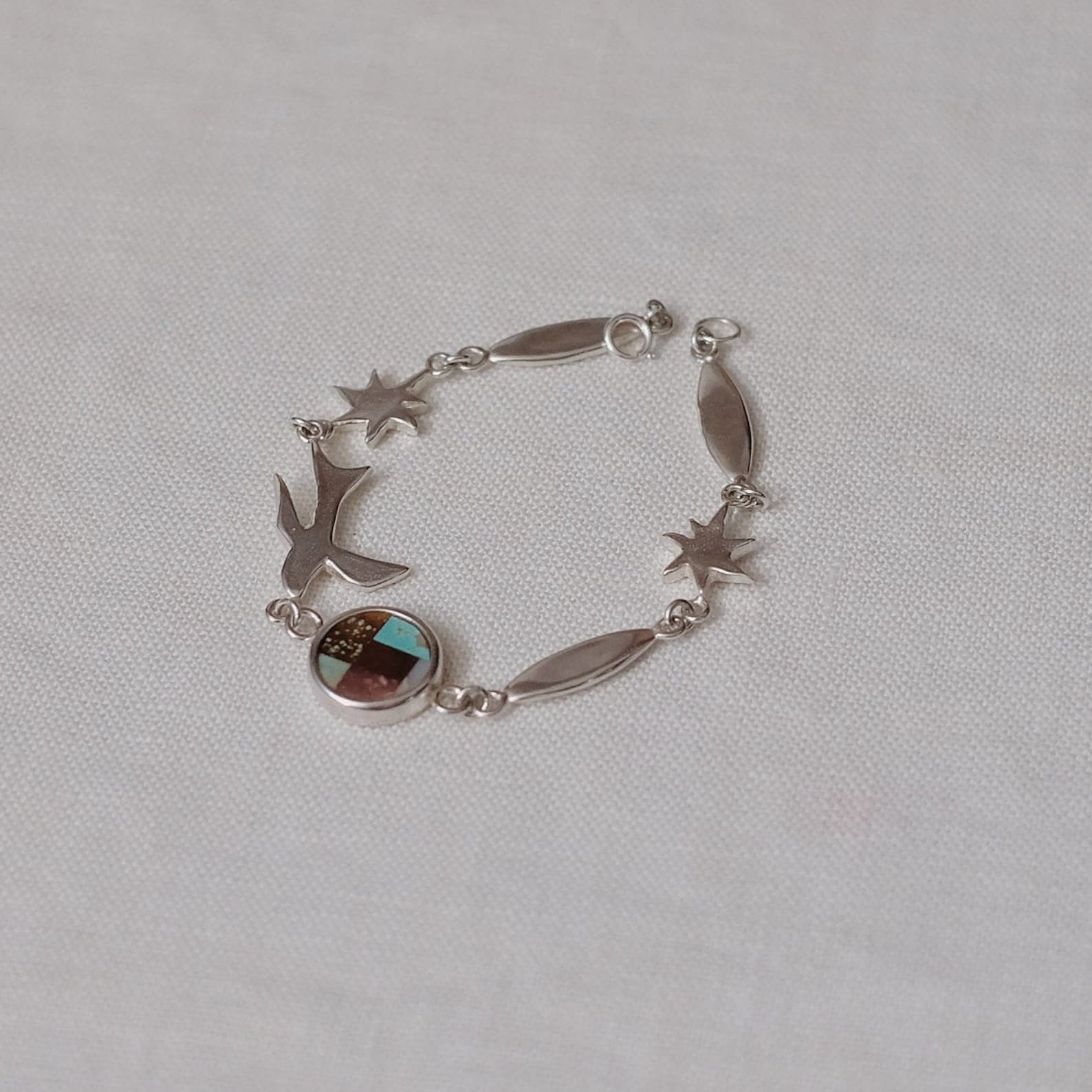 Joy Bracelet Modern Charm Bracelet Stone Mosaic - Etsy Australia