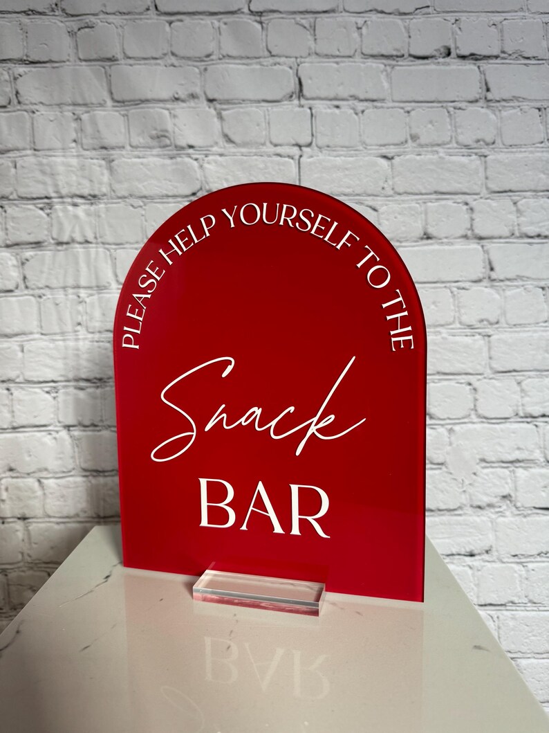 Snack Bar Sign, Snack Station Sign, Wedding Bar Sign, Dessert Bar Sign ...