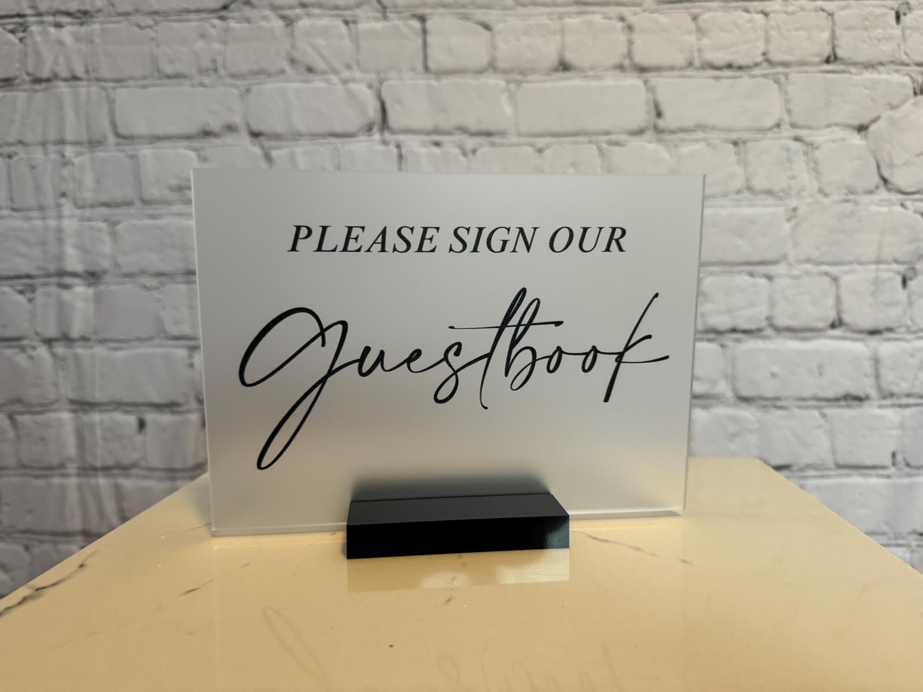 Acrylic Guestbook Sign | Please Sign Our Guestbook | Guestbook Table ...