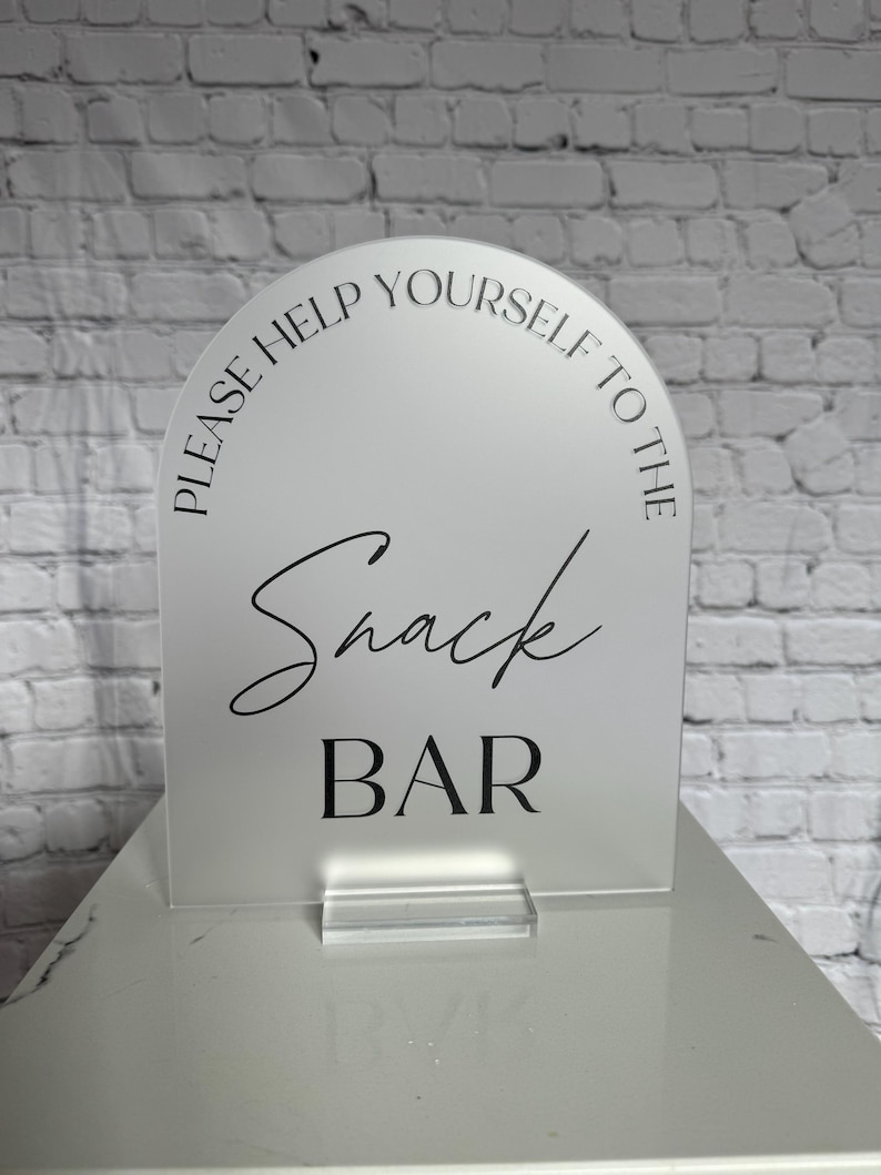 Snack Bar Sign, Snack Station Sign, Wedding Bar Sign, Dessert Bar Sign ...