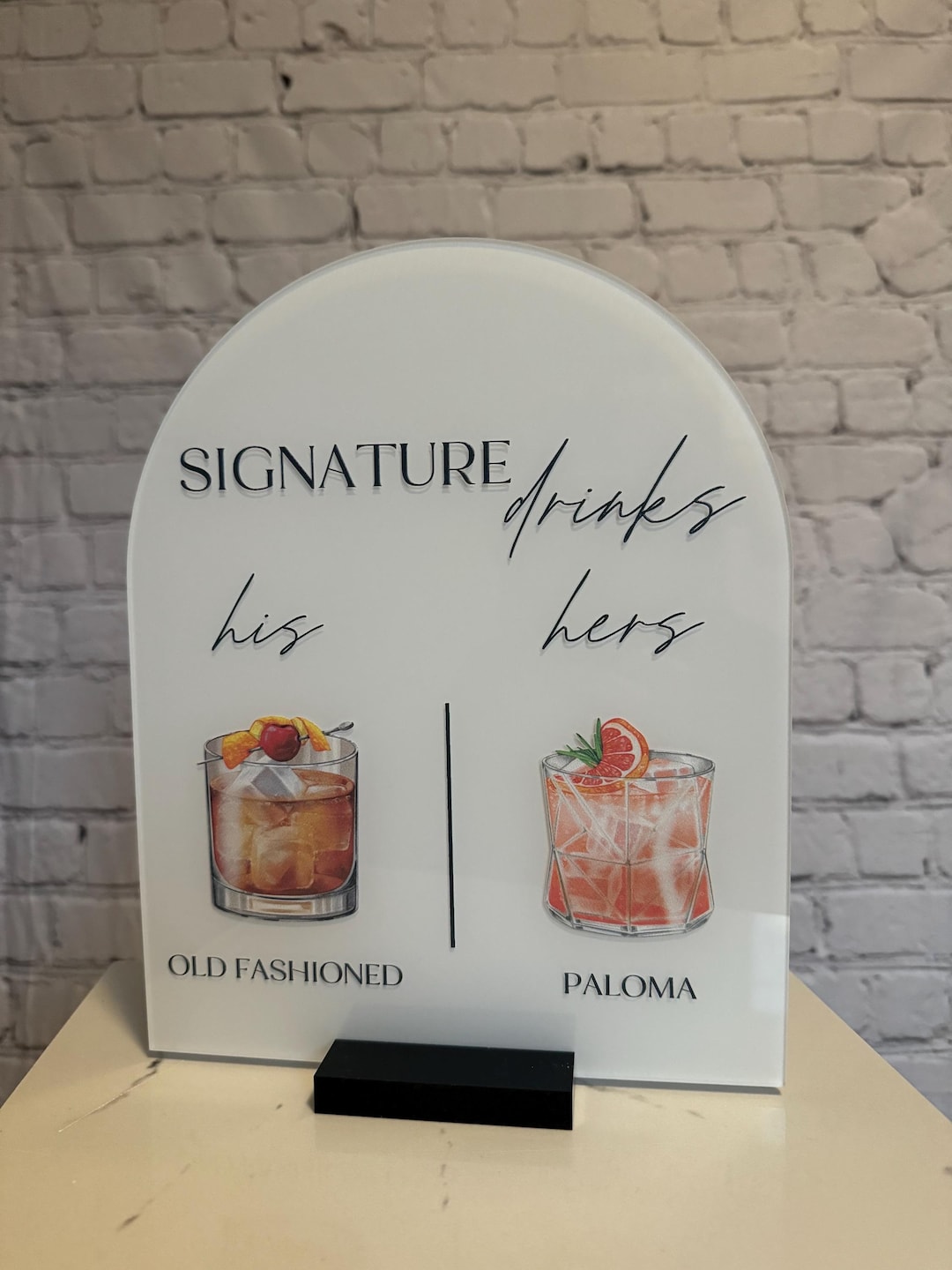 Signature Drinks Sign | Signature Drink Menu | His and Hers Drinks Sign ...