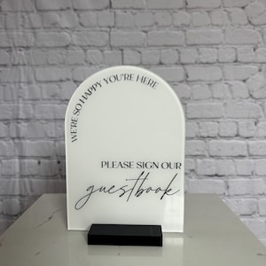 Wedding Guest Book Sign, Arch Acrylic Wedding Sign - Etsy