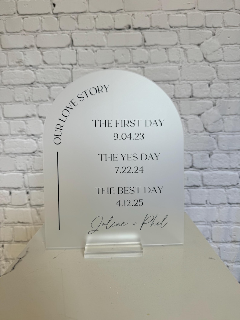 Our Love Story Sign, First Day Yes Day Best Day, Arch Love Story Sign ...