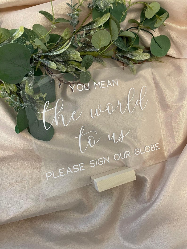 Globe Guestbook Sign, Please Sign Our Globe, You Mean the World to Us ...