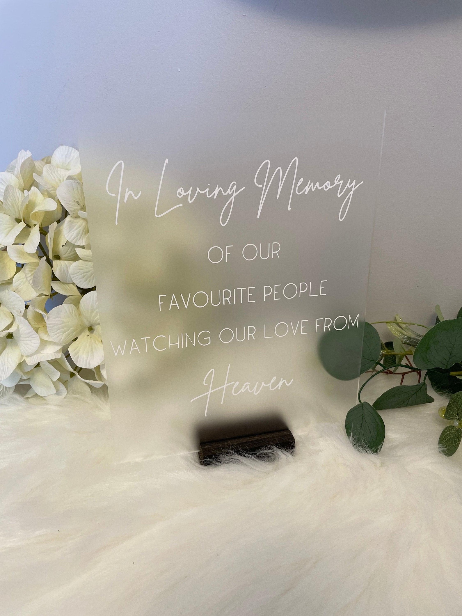 In Loving Memory Sign, in Memory Sign, Memorial Wedding Sign, Reserved ...