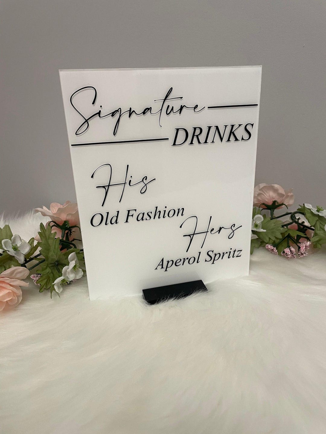 Signature Drinks Sign | Signature Drink Menu | His and Hers Drinks Sign ...