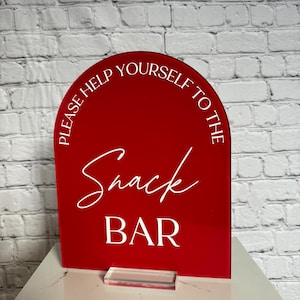 Snack Bar Sign, Snack Station Sign, Wedding Bar Sign, Dessert Bar Sign ...