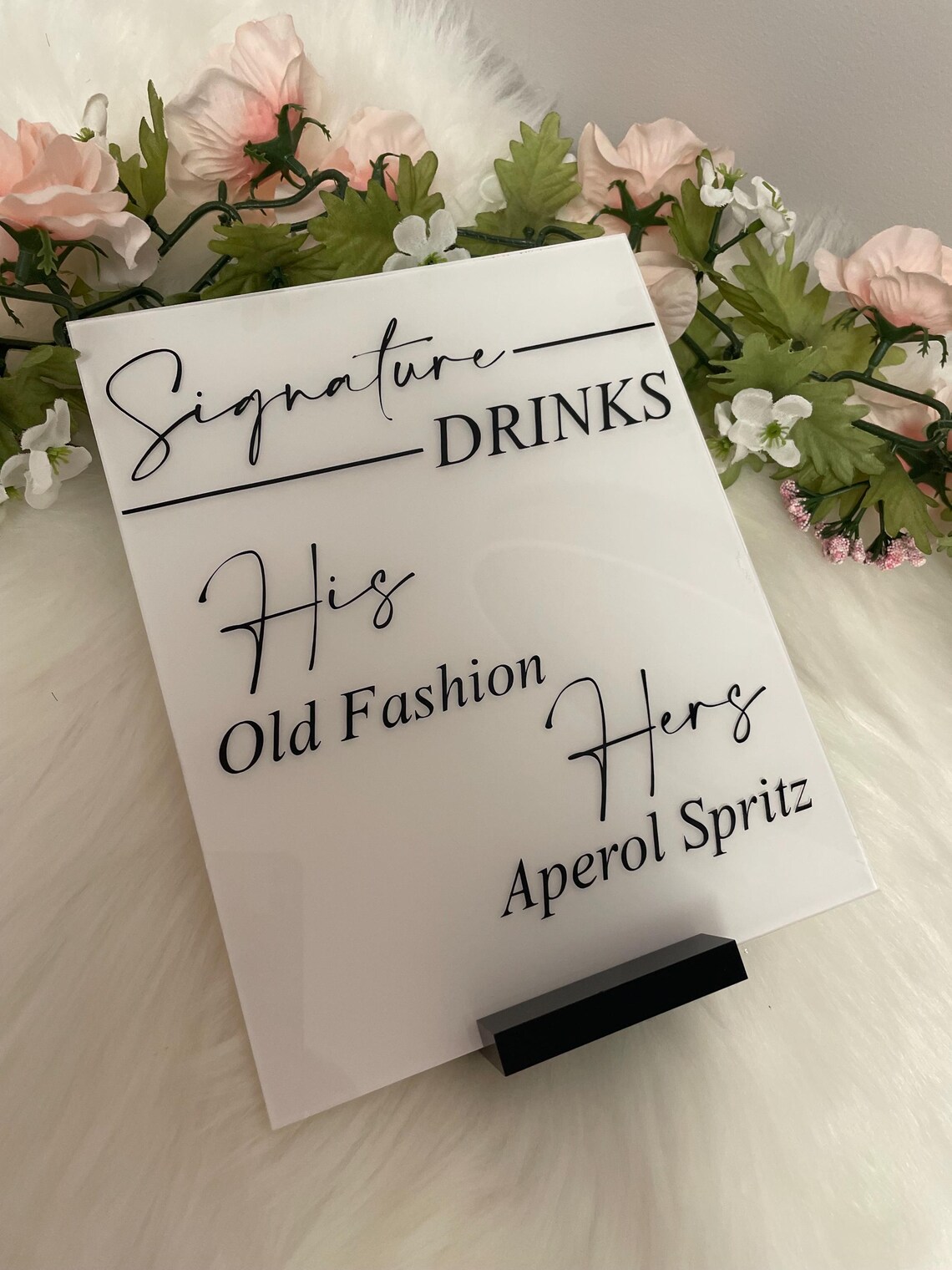 Signature Drinks Sign | Signature Drink Menu | His and Hers Drinks Sign ...