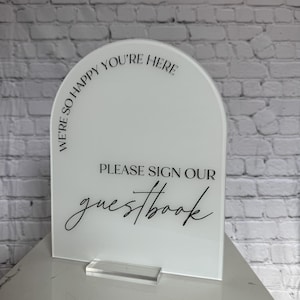 Wedding Guest Book Sign, Arch Acrylic Wedding Sign - Etsy