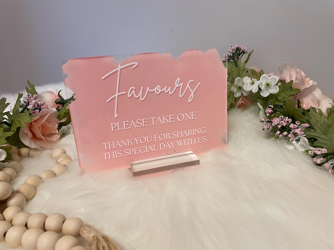 Acrylic Favours Sign, Please Take One, Wedding Favours, Thank You for ...