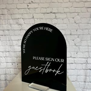 Wedding Guest Book Sign, Arch Acrylic Wedding Sign - Etsy