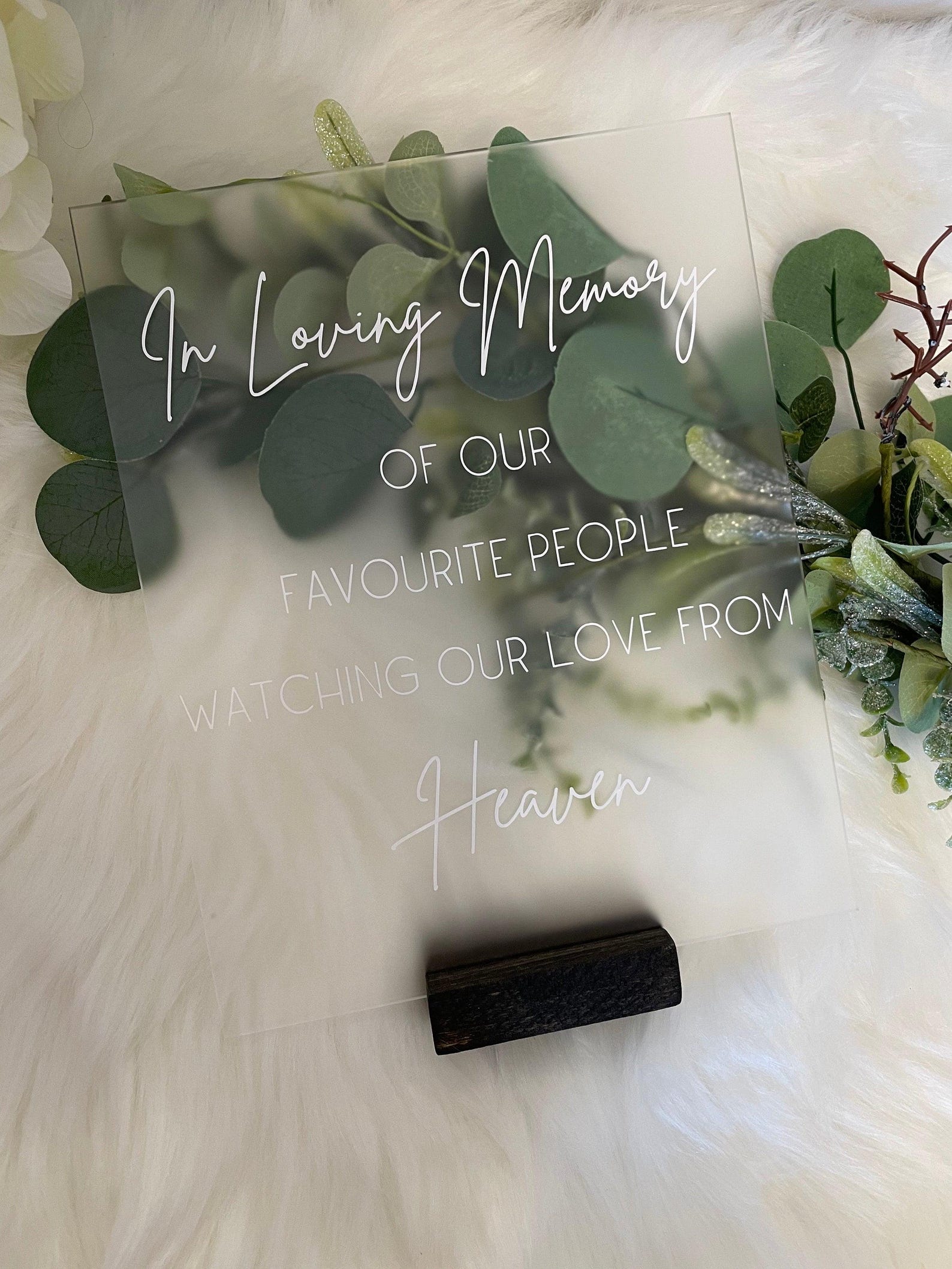 In Loving Memory Sign, in Memory Sign, Memorial Wedding Sign, Reserved ...