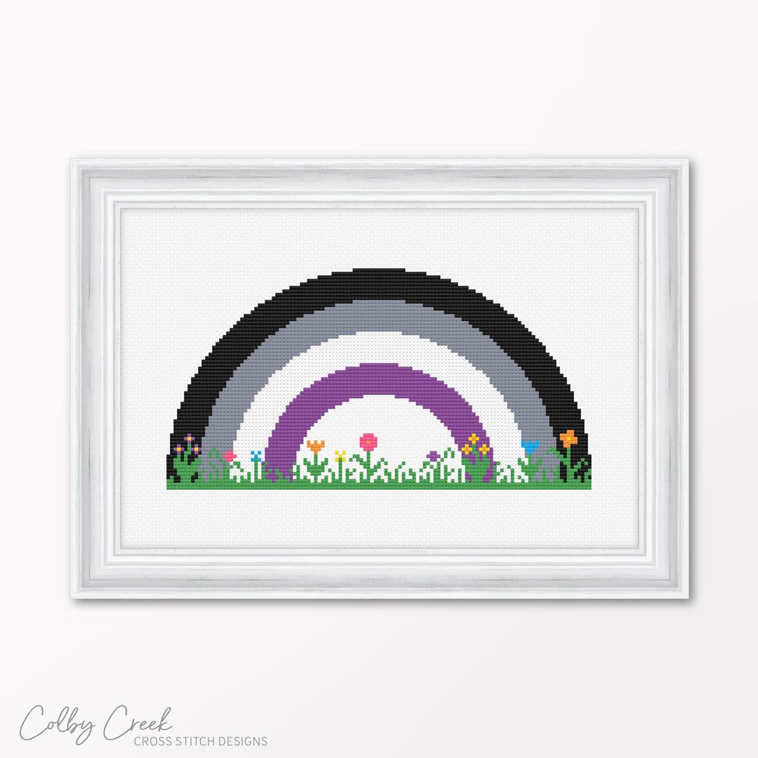 Ace Pride Rainbow, Printable Cross Stitch Pattern, Unique Pride Month ...