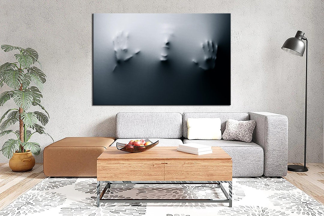 Human Silhouette in Fabric Canvas Art - Silhouette Wall Art - Human ...