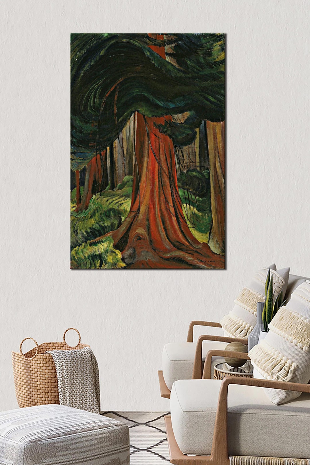 Emily Carr Red Cedar Canvas Art - Red Cedar Wall Art - Emily Carr Wall ...