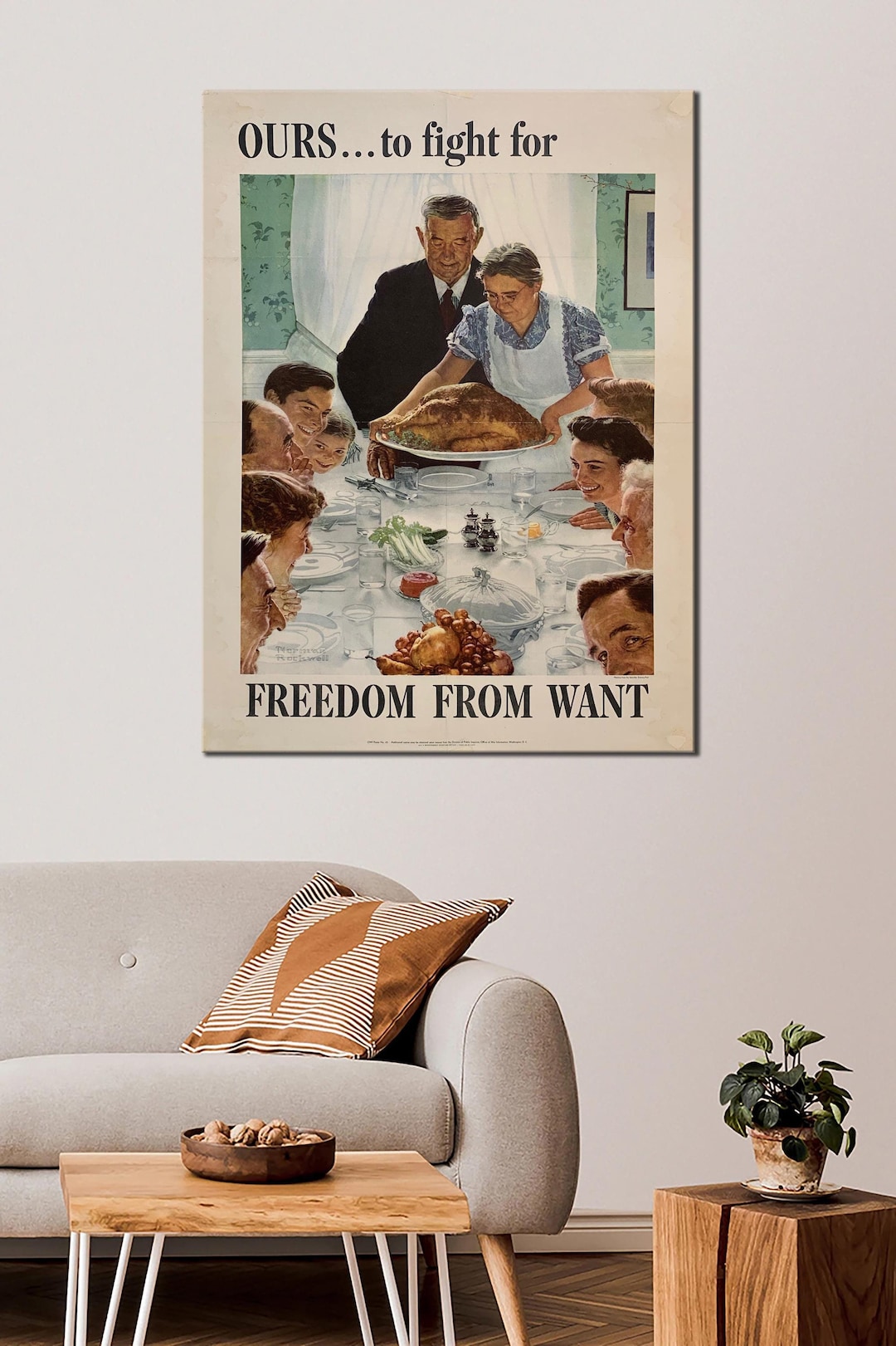 Norman Rockwell "freedom From Want" Canvas Print – Thanksgiving Art - Etsy