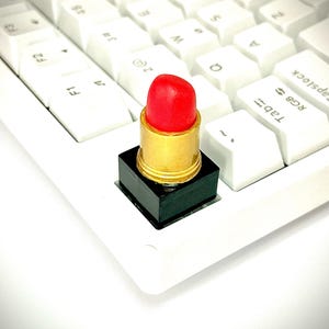 Glam Click – Lipstick Artisan Keycap for Mechanical Keyboards，beauty ...