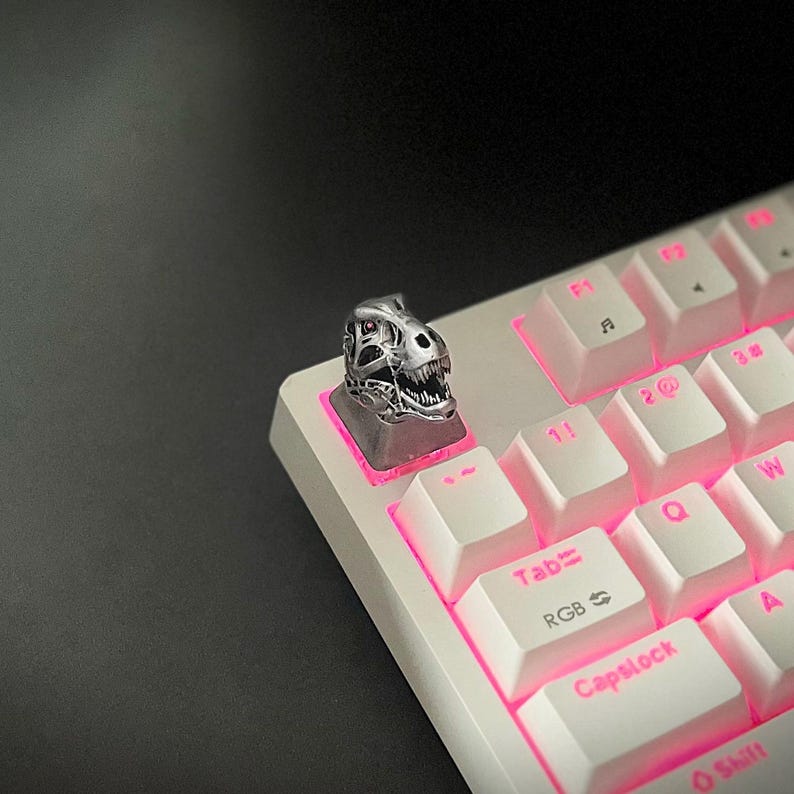 3D Printed T-rex Keycap: Backlit Mechanical Keyboard Accessory - Etsy