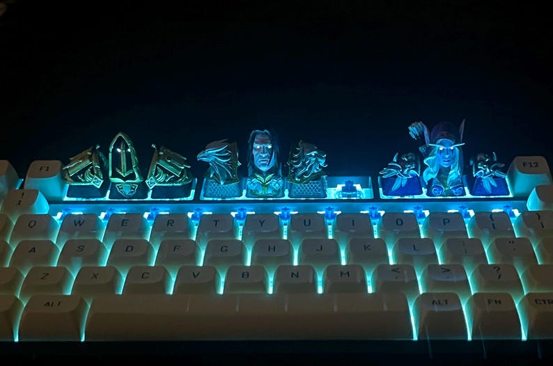 Handcrafted Paladin Keycap Set: 3d-printed Resin Mechanical Keyboard - Etsy