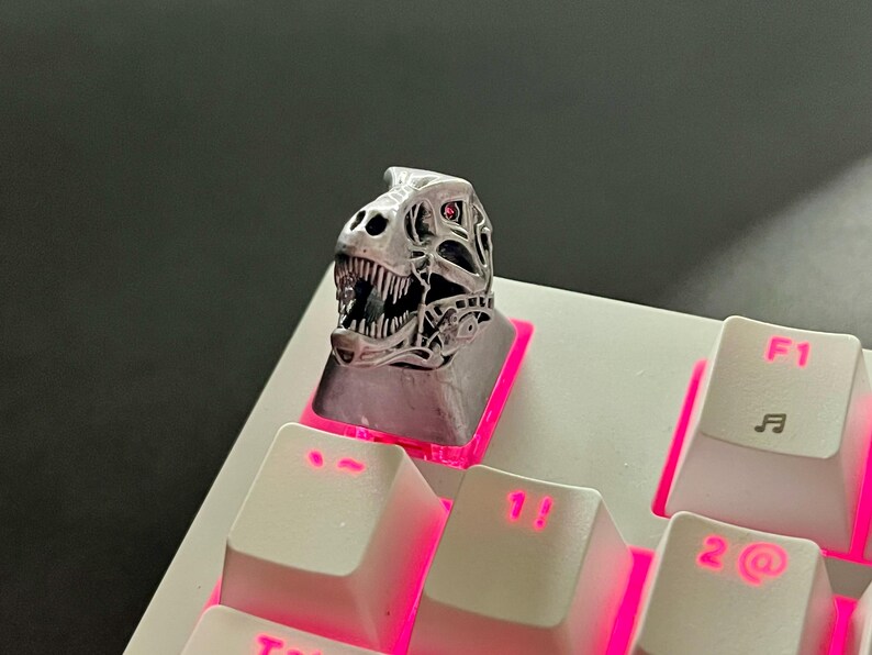 3D Printed T-rex Keycap: Backlit Mechanical Keyboard Accessory - Etsy