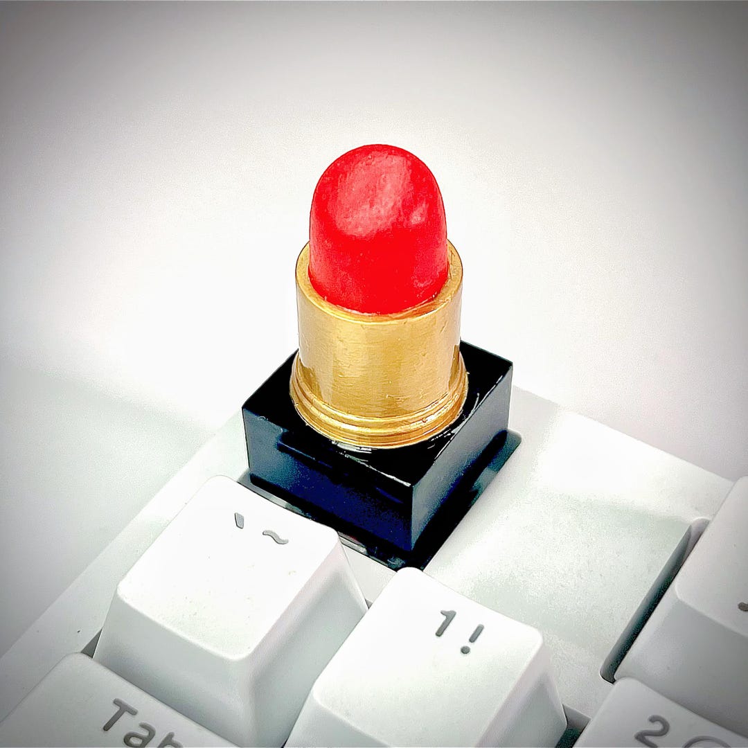 Glam Click – Lipstick Artisan Keycap for Mechanical Keyboards，beauty ...