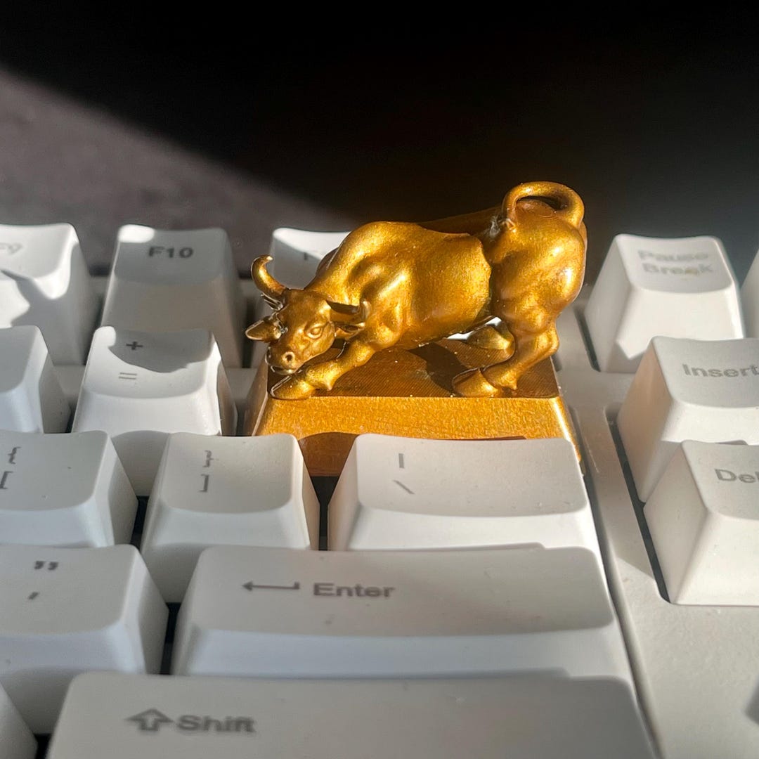 Wall Street Bull Artisan Keycap2u - Power and Prosperity on Your ...