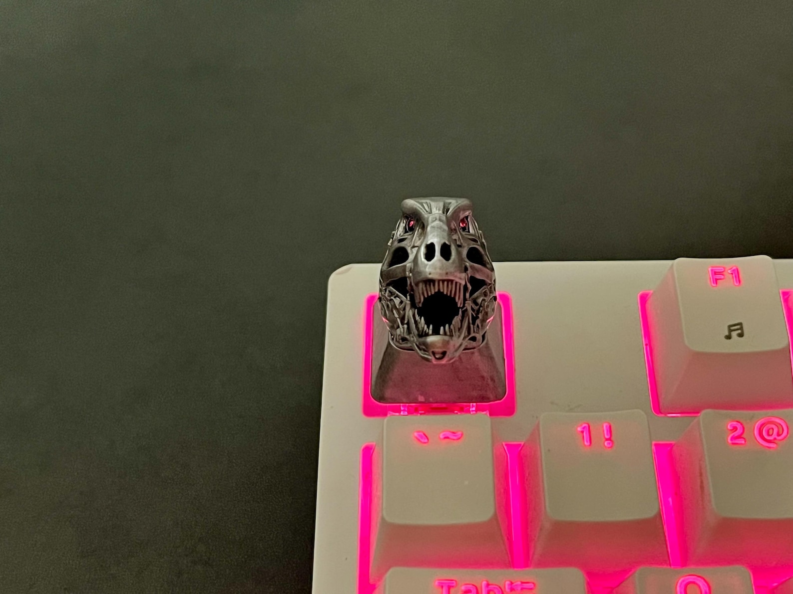 3D Printed T-rex Keycap: Backlit Mechanical Keyboard Accessory - Etsy