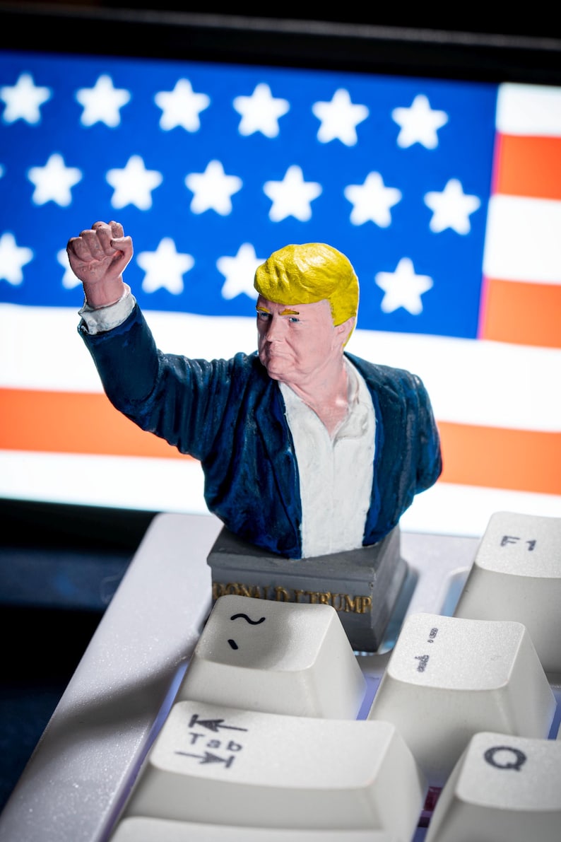 Donald Trump MAGA Keycap: 3D Printed Resin, Hand-painted - Etsy