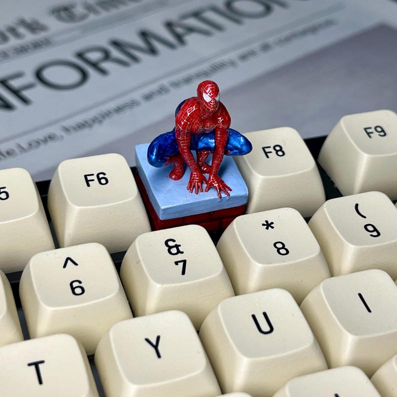 Handcrafted Spider Hero Keycap: 3d-printed Resin Mechanical Keyboard - Etsy