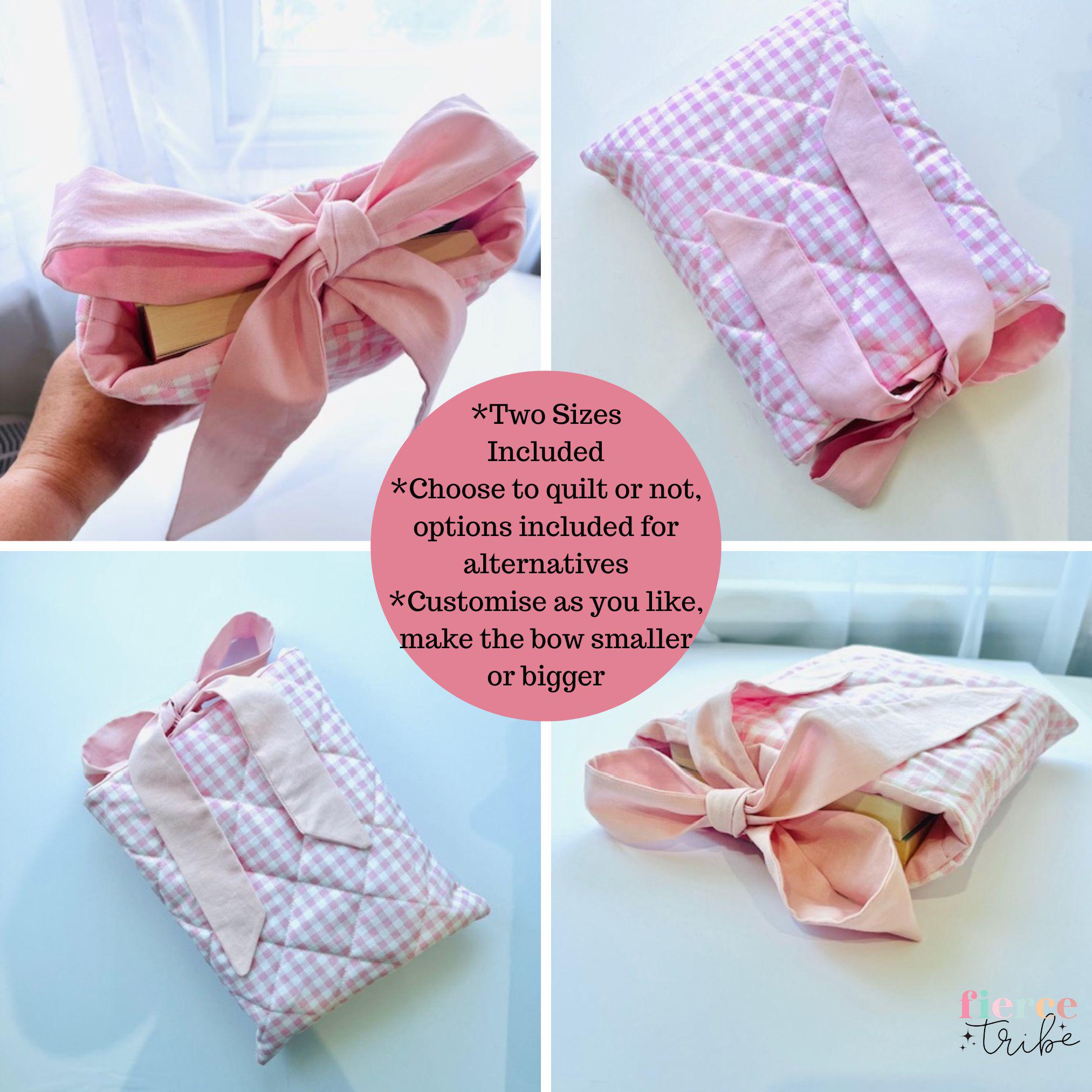 Quilted Bow Book Sleeve Sewing Pattern | Two Sizes | Beginner Friendly ...