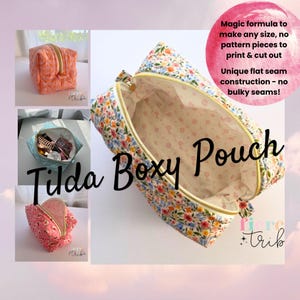 Quilted Boxy Pouch Sewing Pattern | Unique Flat Seam Construction ...