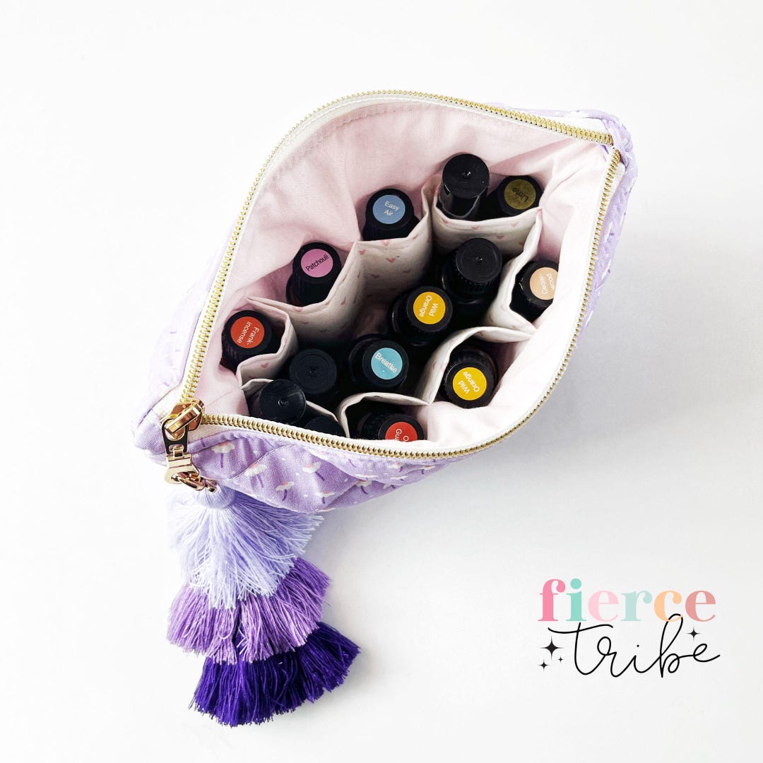Large Essential Oil Bag: Lavender Fields Quilted Travel Pouch - Etsy ...