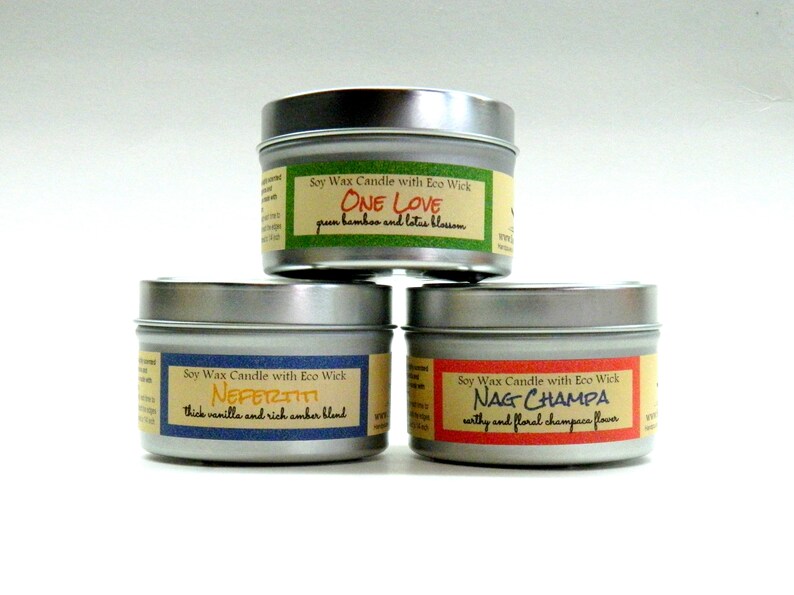 Choose 3 Eco Friendly Soy Candles / Aromatherapy Candle Gift Set ...