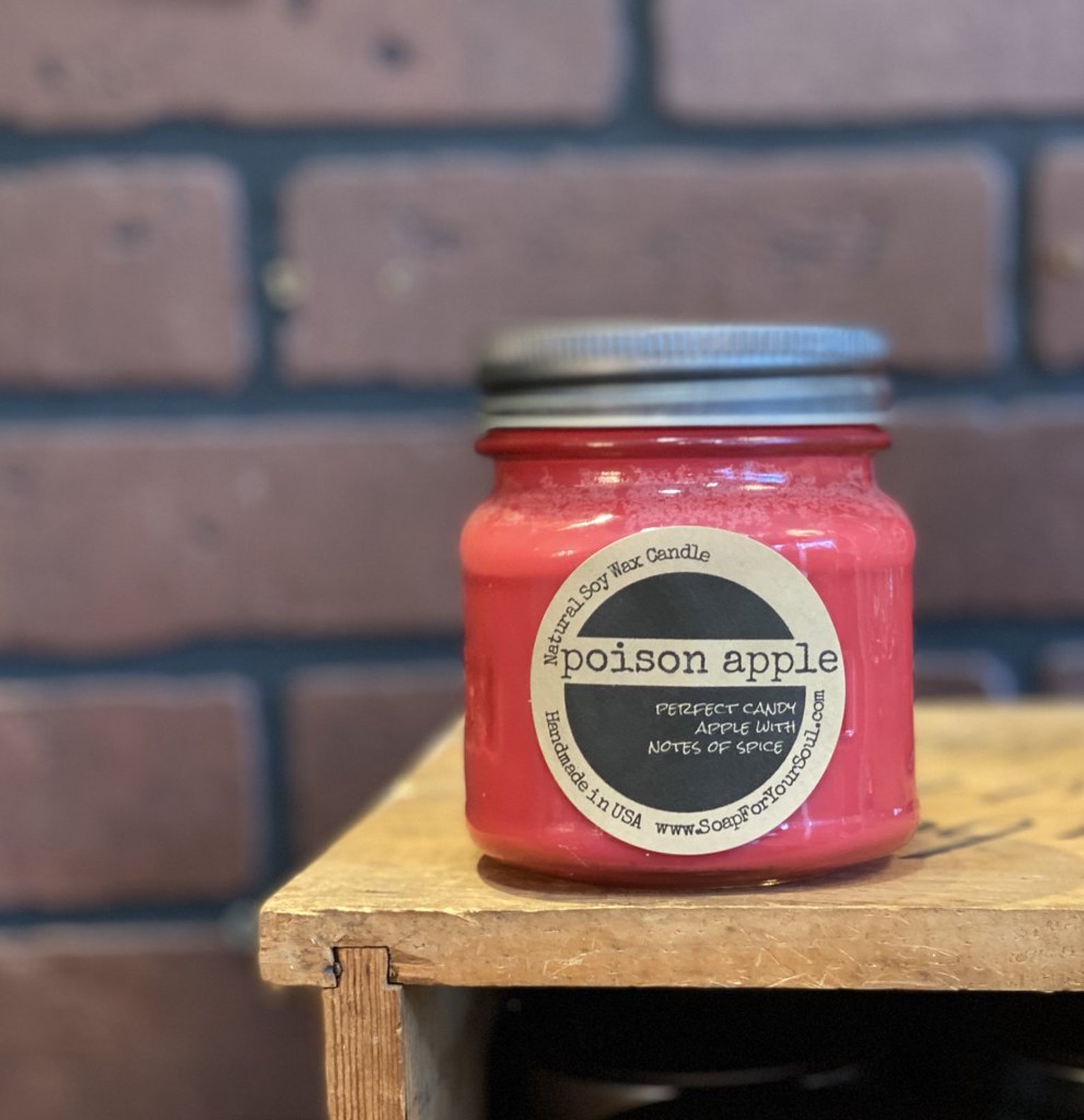 Poison Apple Scented Soy Candle 8 or 16 Oz Mason Jar Candles | Etsy