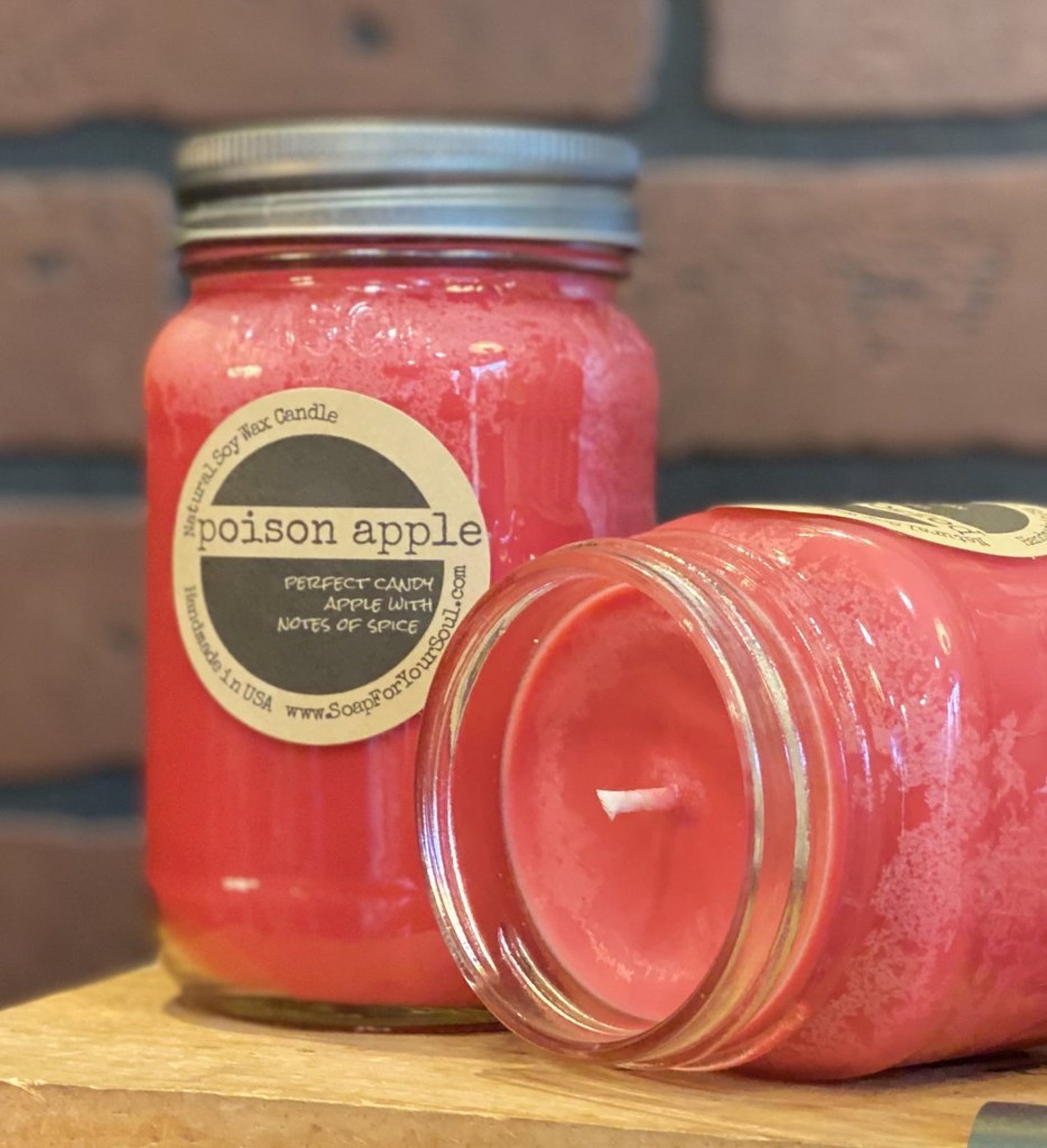Poison Apple Scented Soy Candle 8 or 16 Oz Mason Jar Candles - Etsy