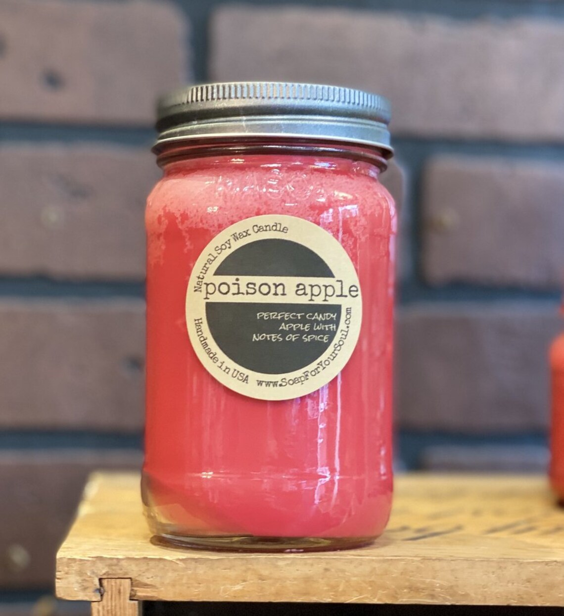Poison Apple Scented Soy Candle 8 or 16 Oz Mason Jar Candles | Etsy