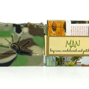 Camo Soap MAN Soap for Men / Sandalwood, Bayberry and Patchouli Soap ...