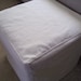 Cube Slipcover With Topstitched Seams, Small Ottoman or Footstool Cover ...