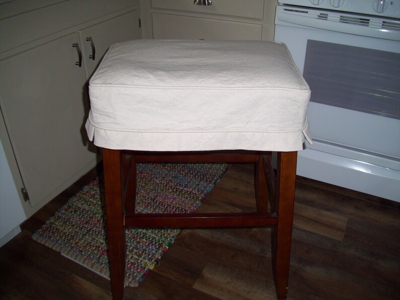 Rectangle Bar Stool Slipcover With Tailored Skirts Barstool Etsy