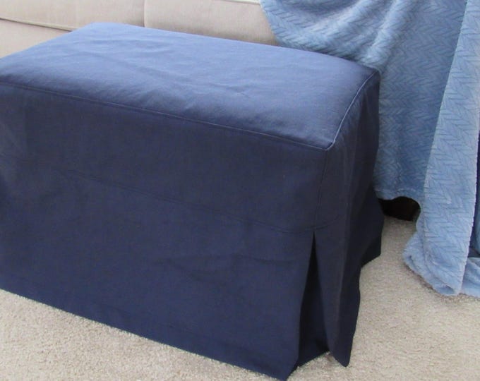 EXAMPLE Custom Made Skirted Ottoman Slipcover for Your Ottoman From ...