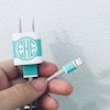 Monogram Phone Charger Label, Monogram Phone Charger Decal, Mini ...