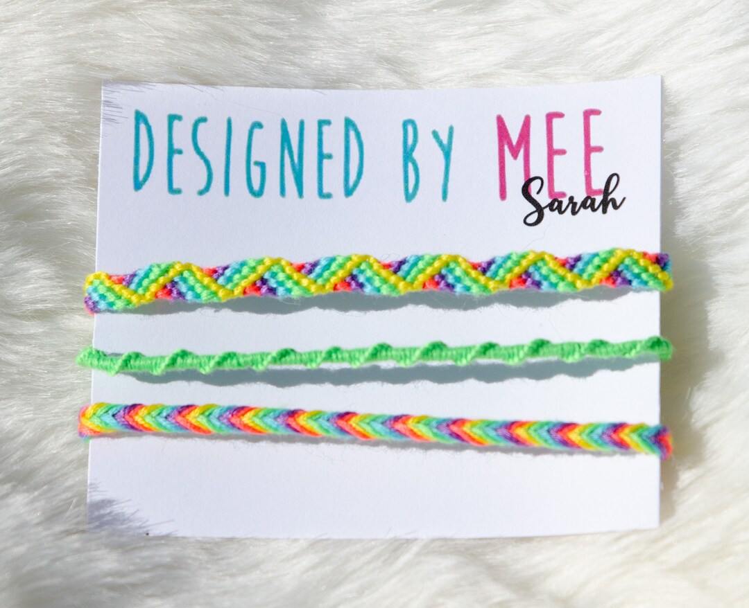 Friendship Bracelet - Handmade Set - String Bracelet - Wax Strings ...