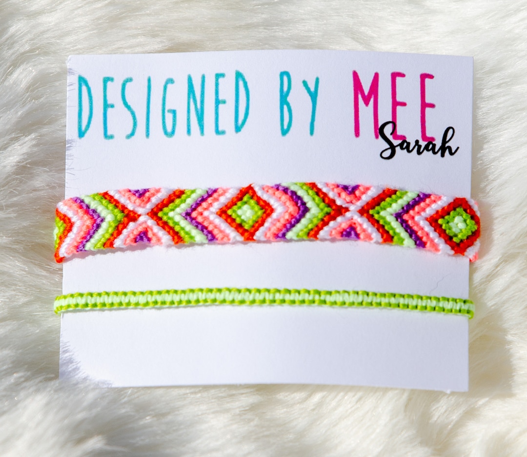 Friendship Bracelet - Handmade Set - String Bracelet - Wax Strings ...