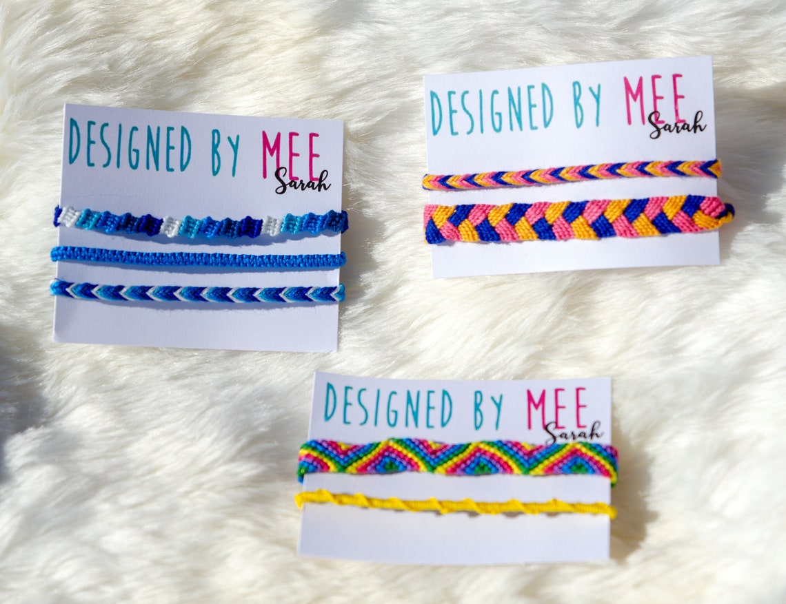 Friendship Bracelet - Handmade Set - String Bracelet - Wax Strings ...