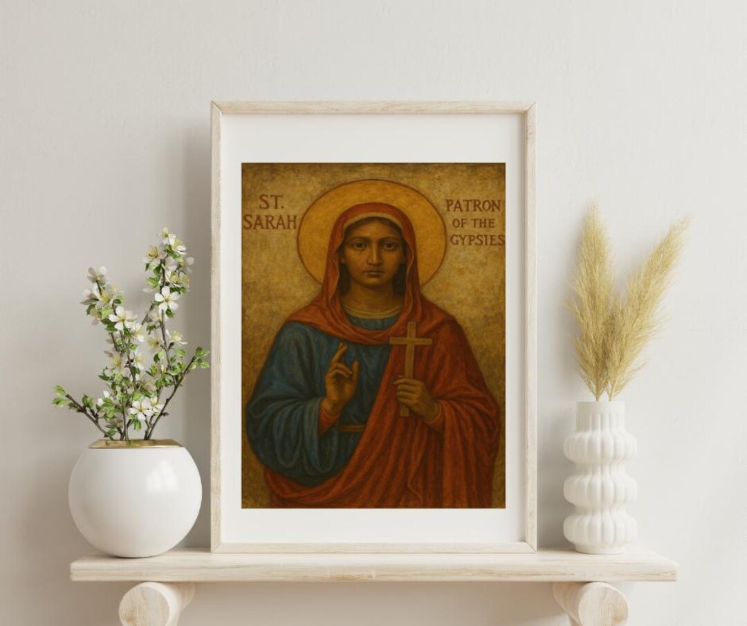 Portrait of Saint Sarah, Patron of Gypsies Mural Art, St. Sarah ...