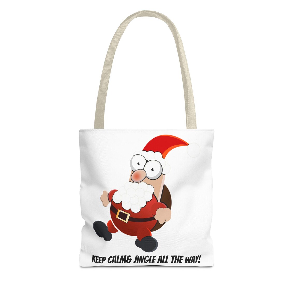 Christmas Santa Claus Tote Bag, Funny St Nicholas Holiday Gift ...