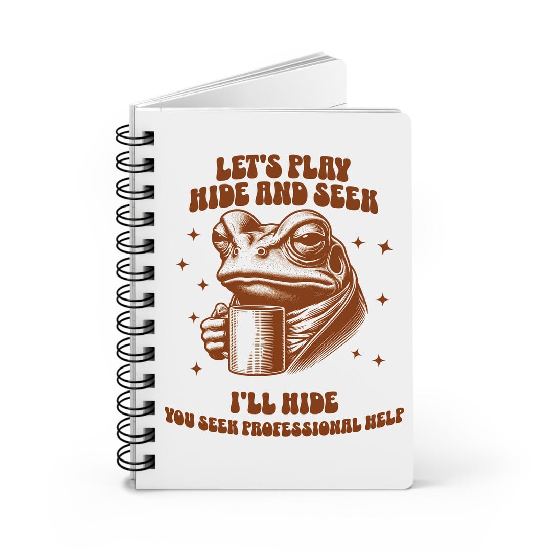 Sarcastic Childhood Trauma Spiral Bound Quote With Frog Design, Therapy ...