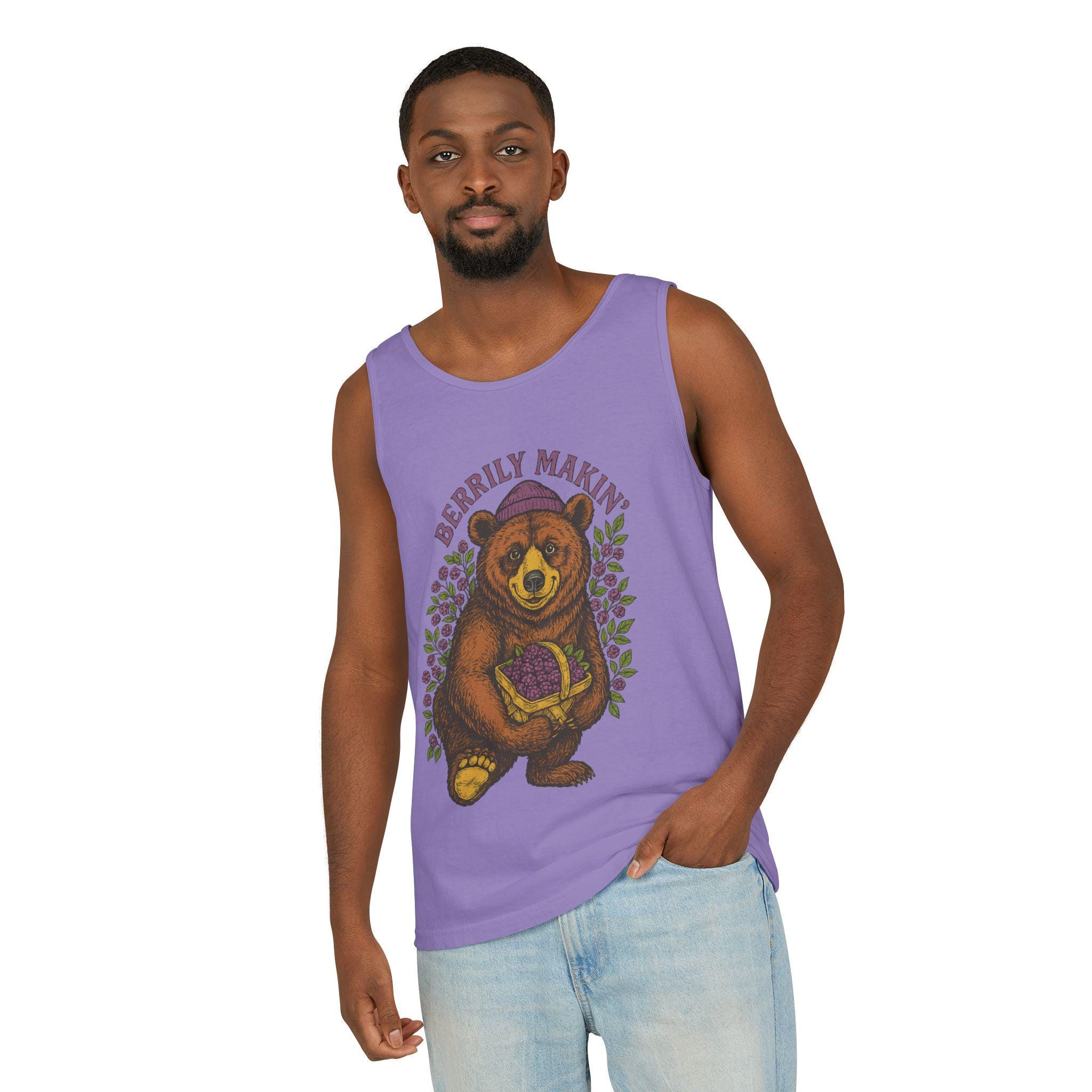 Vintage Bear Themed Tank Top, Summer Apparel, Gift for Bear Lovers ...